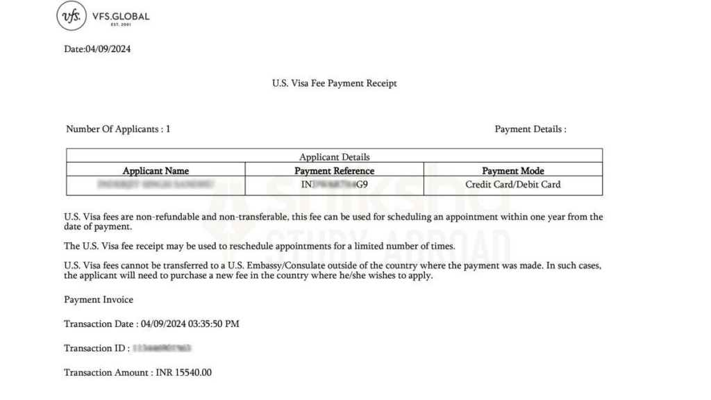 MRV Fee Receipt: What is Receipt Number for US Visa & Sample
